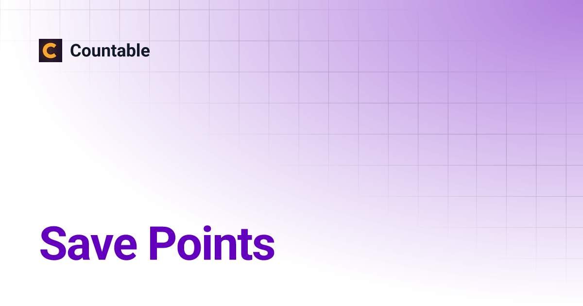 Save Points | Countable